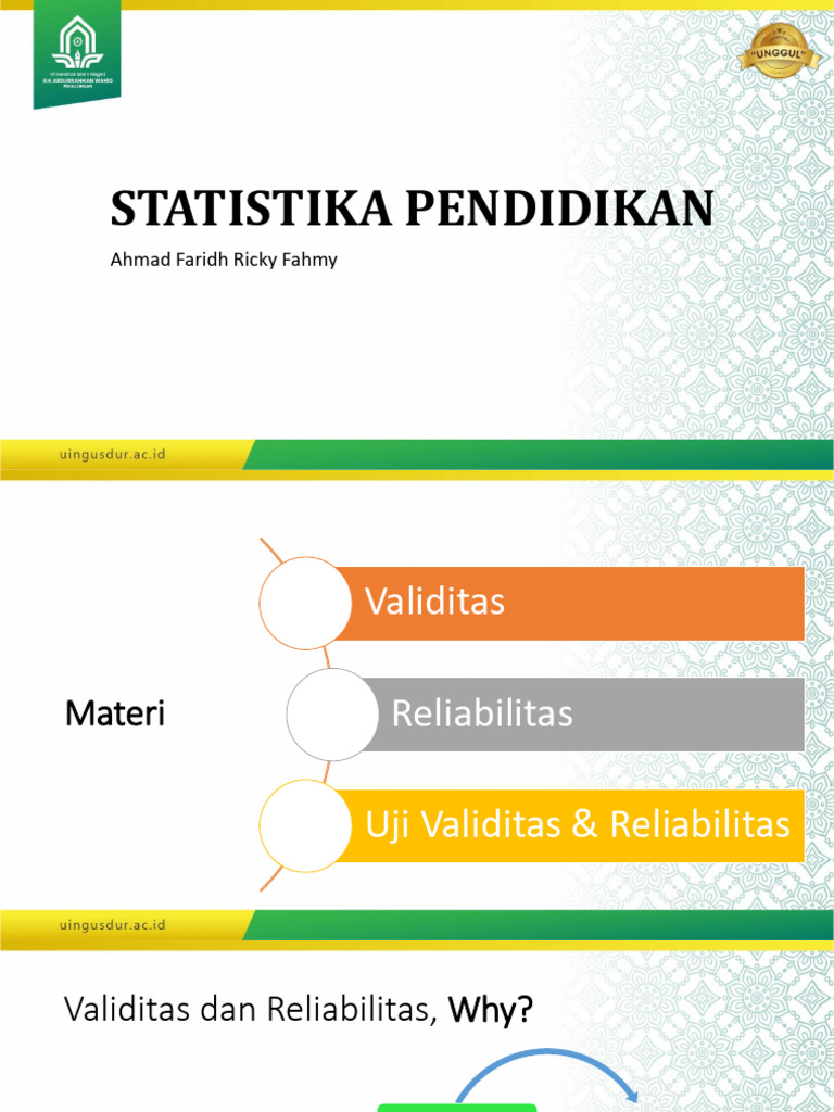 Validitas dan Reliabilitas Instrumen Pendidikan | PDF
