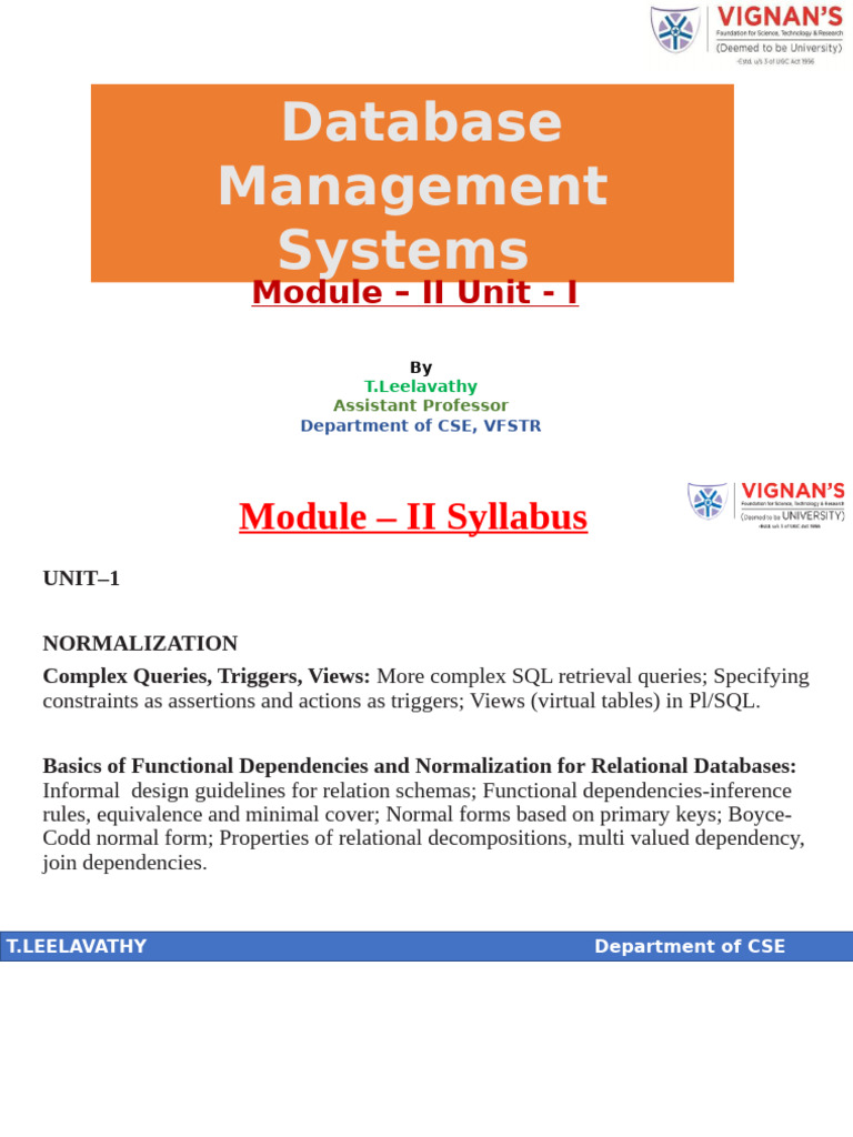 Dbms Unit Iii Updated Pdf Relational Model Sql