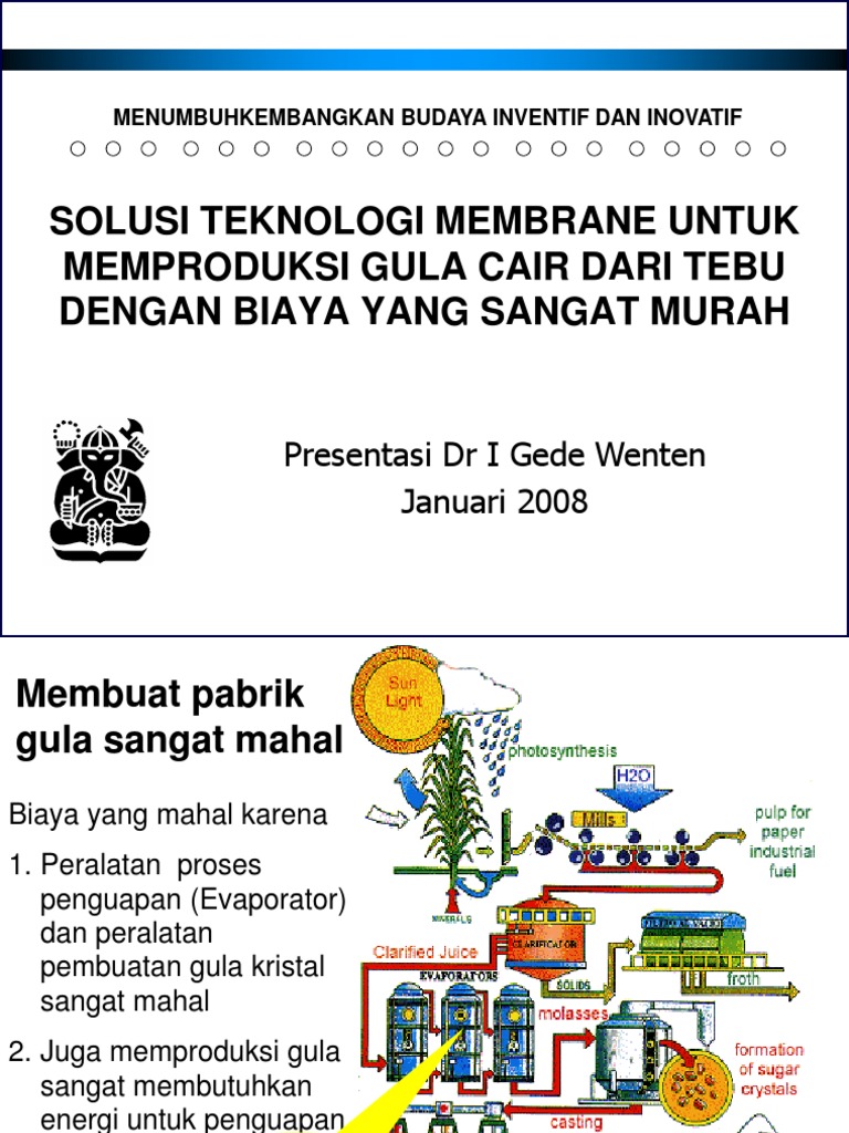 Membrane Untuk Gula | PDF