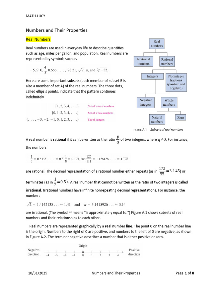Numbers and Their Properties | PDF | Numbers | Rational Number