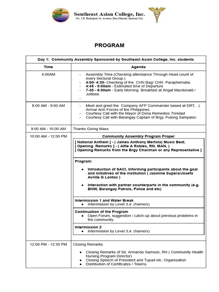Program Flow CHN | PDF