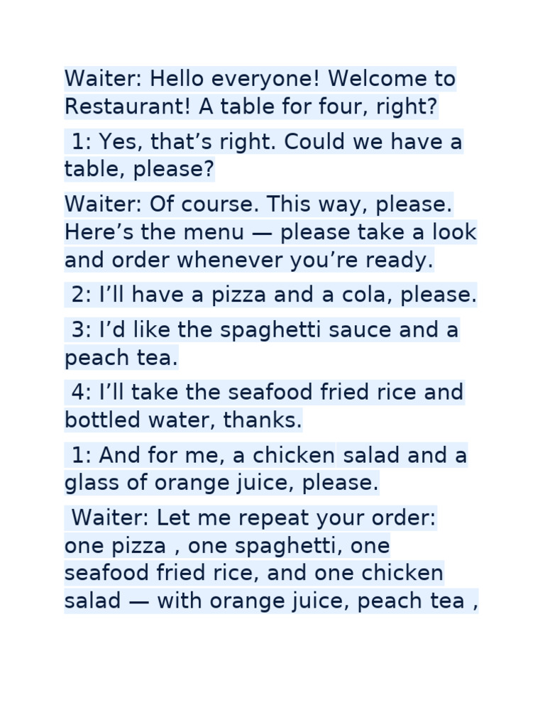 Waiter | PDF