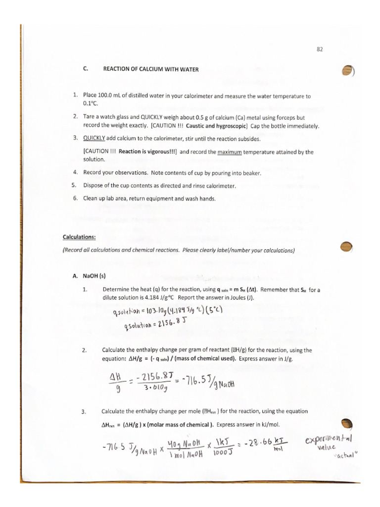 Enthalpy Change & Hess's Law | PDF
