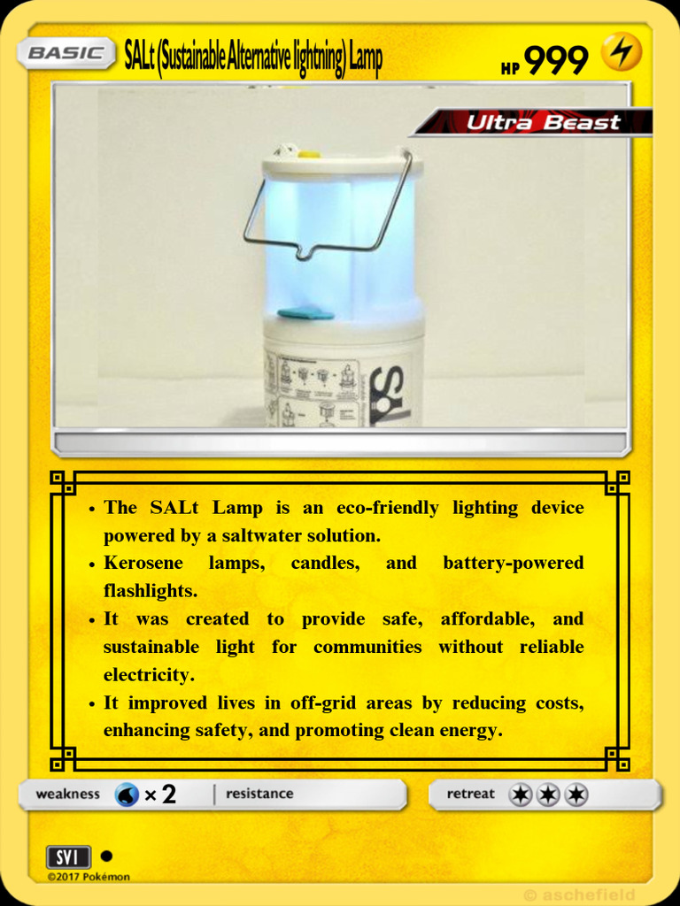 The SALt Lamp Is An Eco Friendly Lighting Device Powered by A Saltwater ...