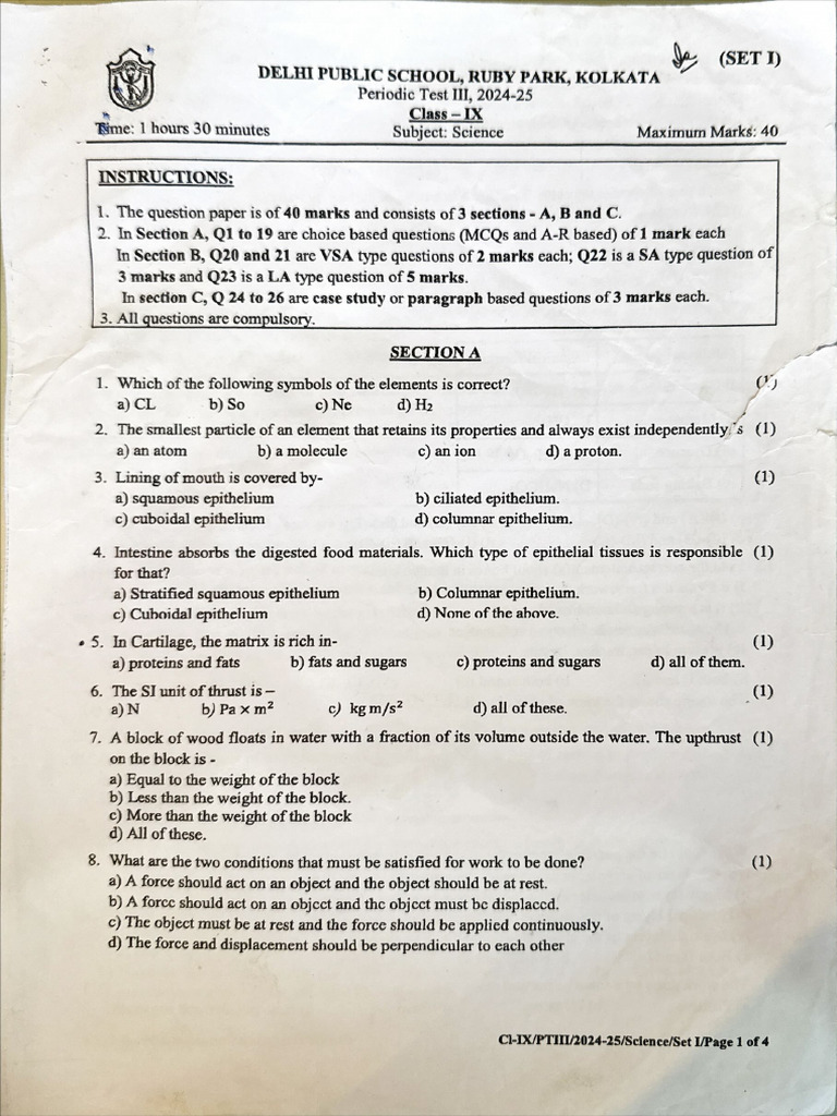 Science PT3 2024 25 | PDF