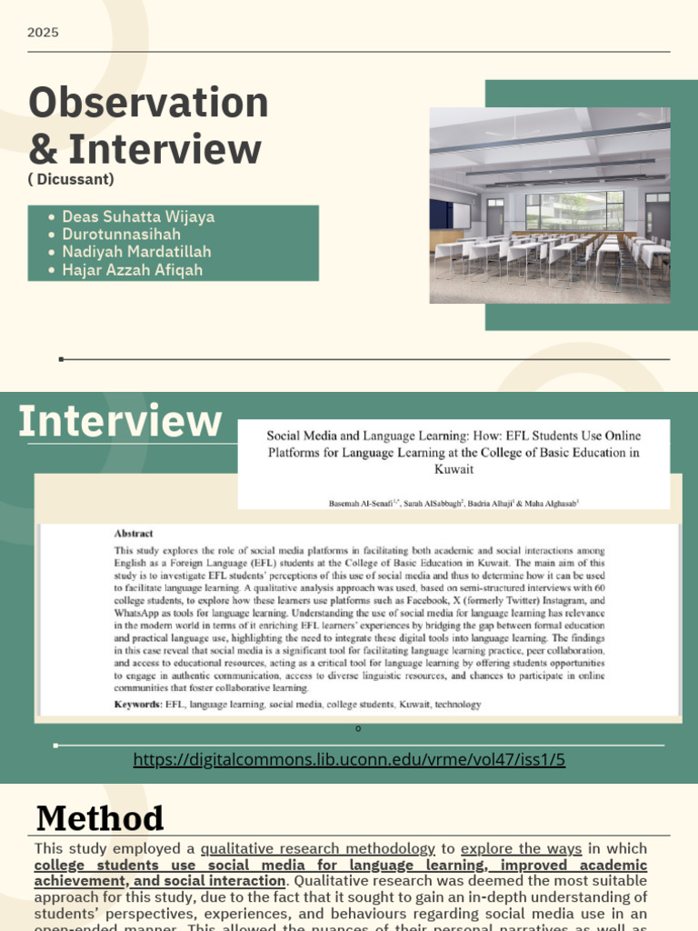 OBSERVATIONS AND INTERVIEWS Articles | PDF | Qualitative Research | Data
