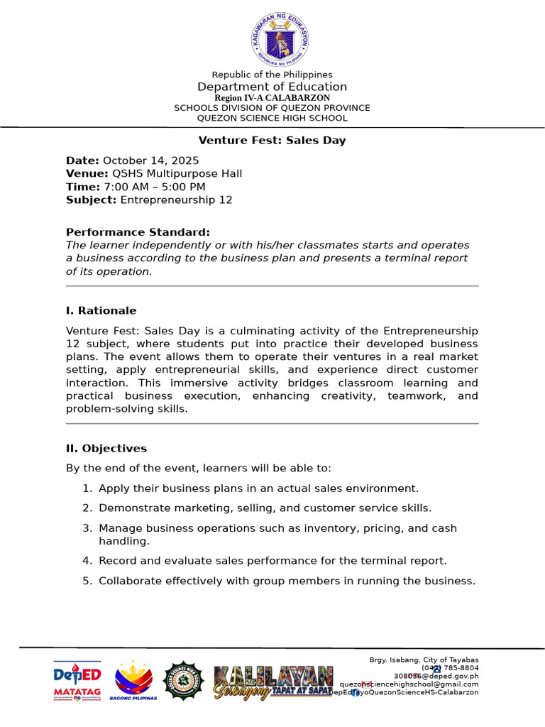 Venture Fest Program Design | PDF
