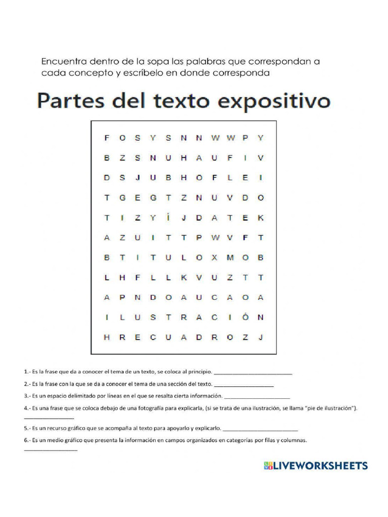 Partes de Un Texto Expositivo. | PDF