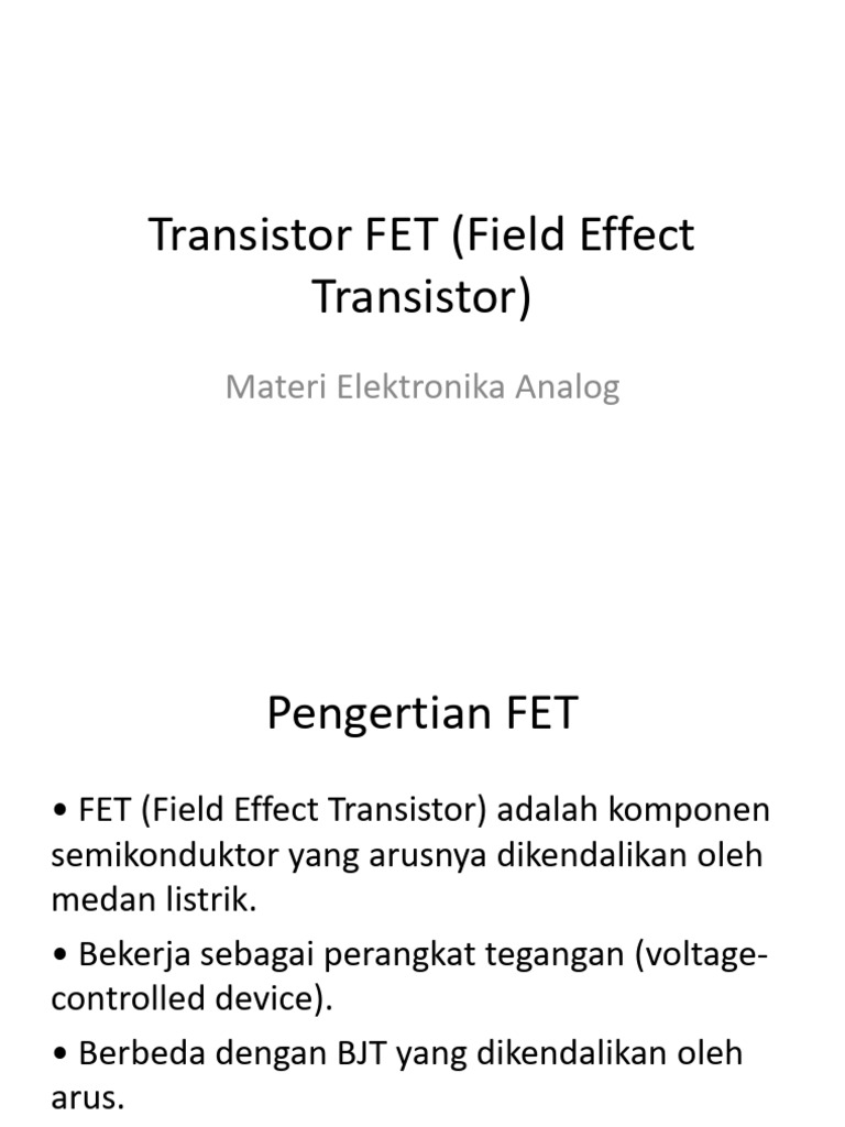 01Materi_Transistor_FET | PDF