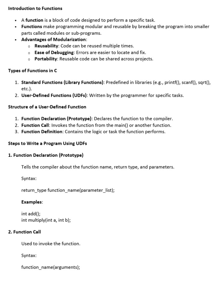 C Programming Unit4 | PDF | Parameter (Computer Programming) | Systems Engineering