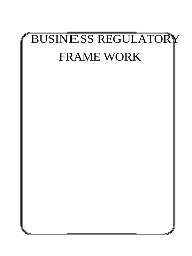 Business Reg Frame Work E Book | PDF | Misrepresentation | Offer And ...