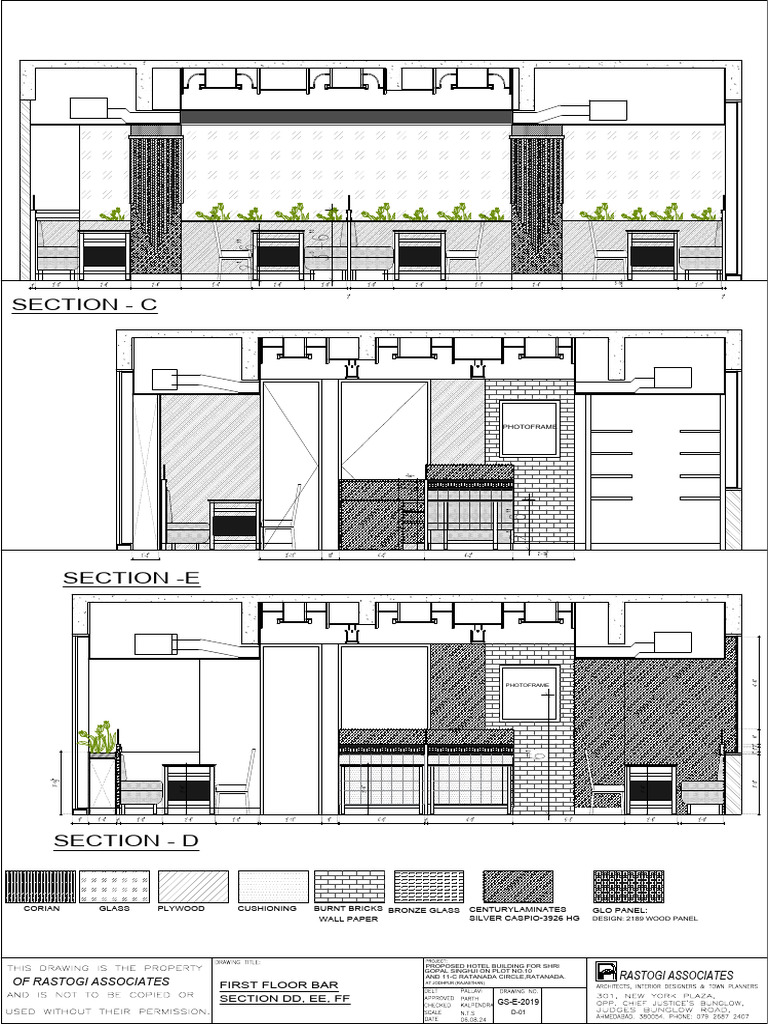 Bar Section CC' & DD' Ee' Detail | PDF