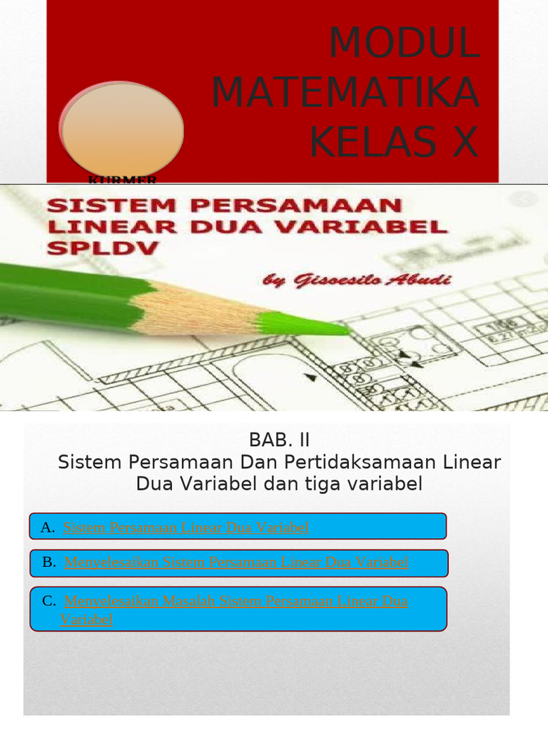 Sistem Persamaan Linear Dua Variabel | PDF
