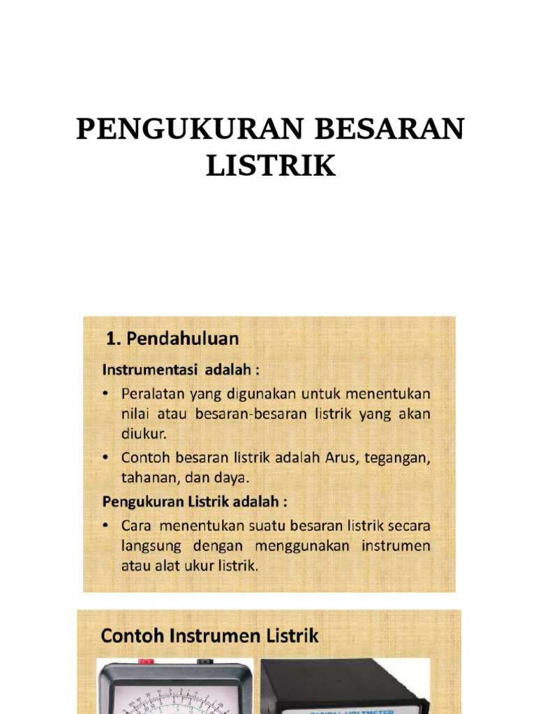 Pengukuran Besaran Listrik Lanjutan | PDF