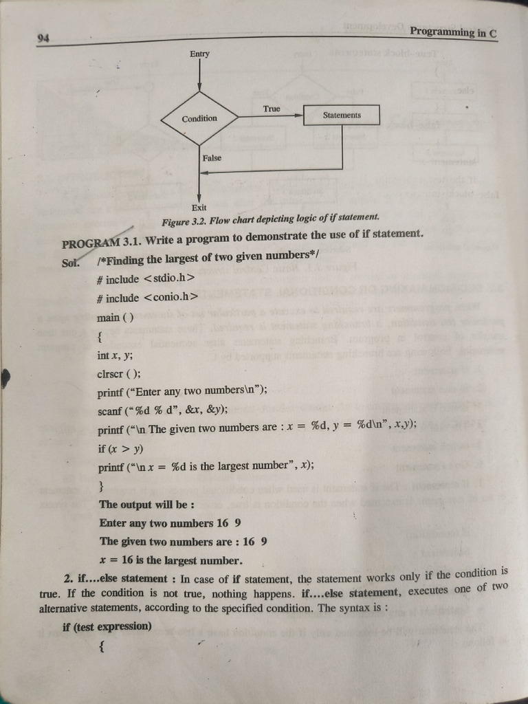Decision Making and Conditional Statements C Program | PDF