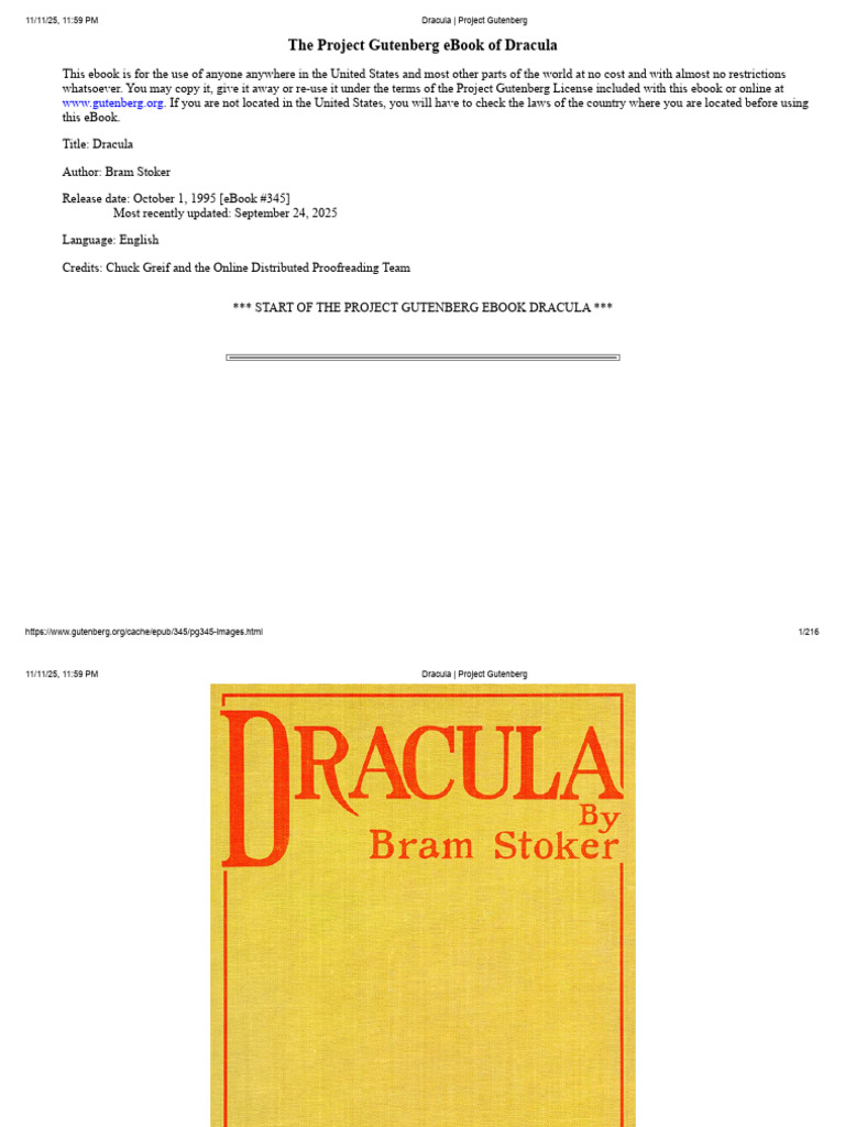 Free eBook: Dracula by Bram Stoker | PDF | Mina Harker | Jonathan Harker