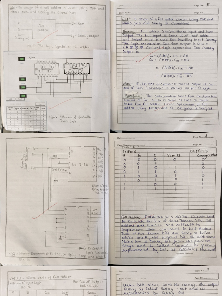 De experiment 5 | PDF | Electronic Circuits | Boolean Algebra
