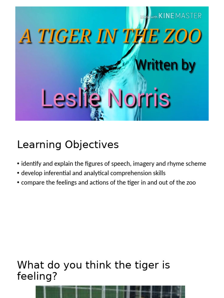 A Tiger in The Zoo | PDF | Poetry