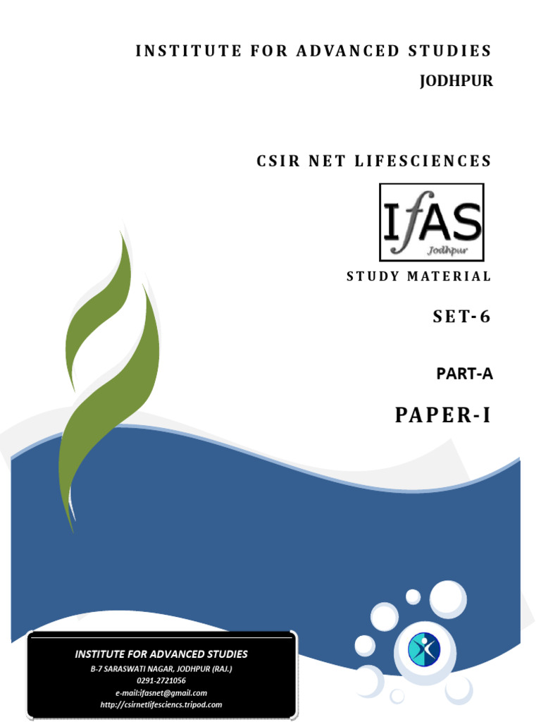 CSIR NET Life Sciences Study Material | PDF | Euclidean Vector | Speed