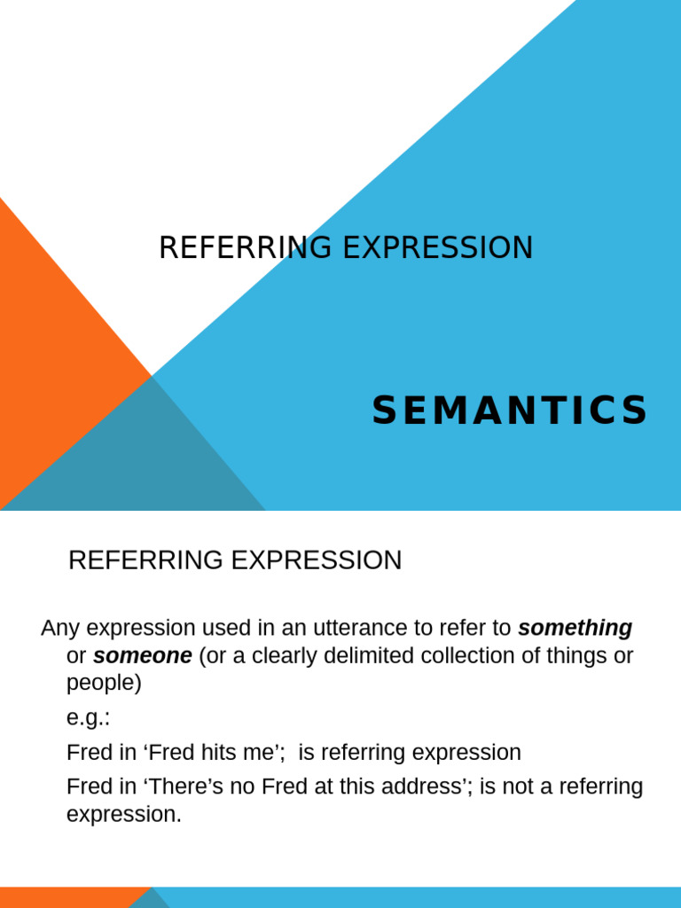 Understanding Referring Expressions | PDF | Semantics | Human Communication