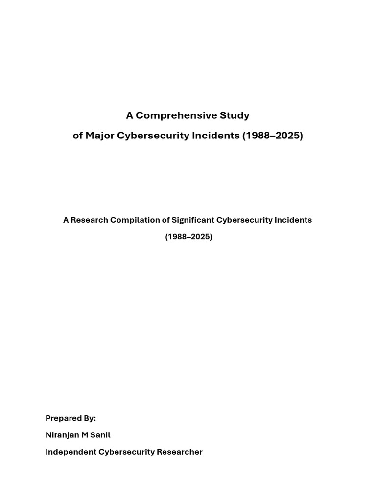 Csse Study Report of Cyber Attacks | PDF | Security | Computer Security