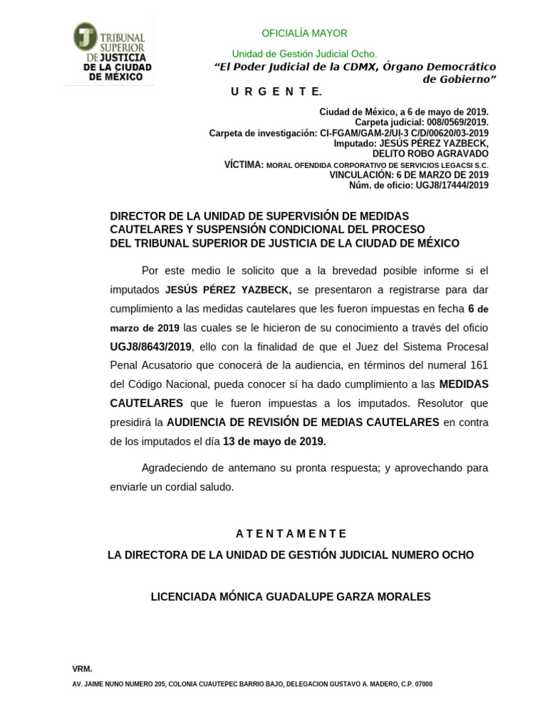 Informe sobre medidas cautelares | PDF | Judicaturas | Ley Pública