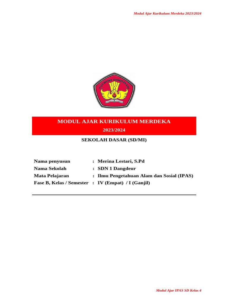 BAB 1 - MA IPAS Kls 4 (Datadikdasmen.com) | PDF