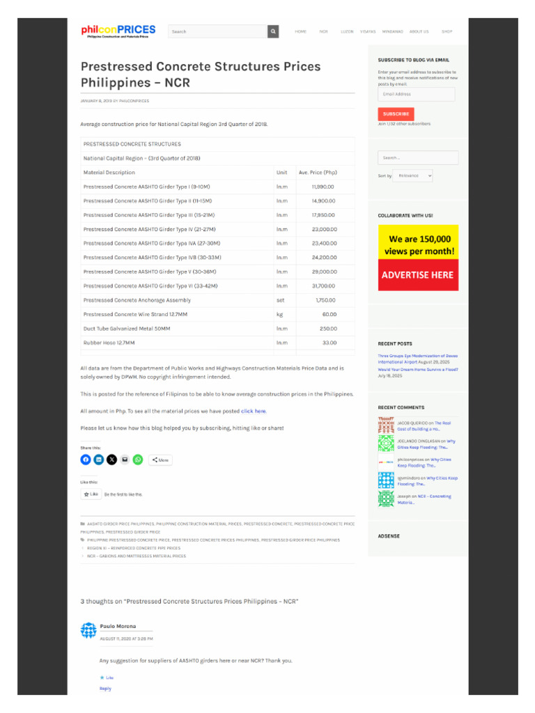 Screencapture Philconprices 2019 01 Prestressed Concrete Structures Prices Philippines NCR 2025 ...