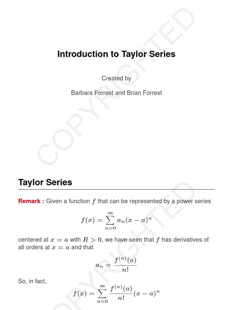 SLIDESIntro Taylor Series | PDF | Complex Analysis | Algorithms
