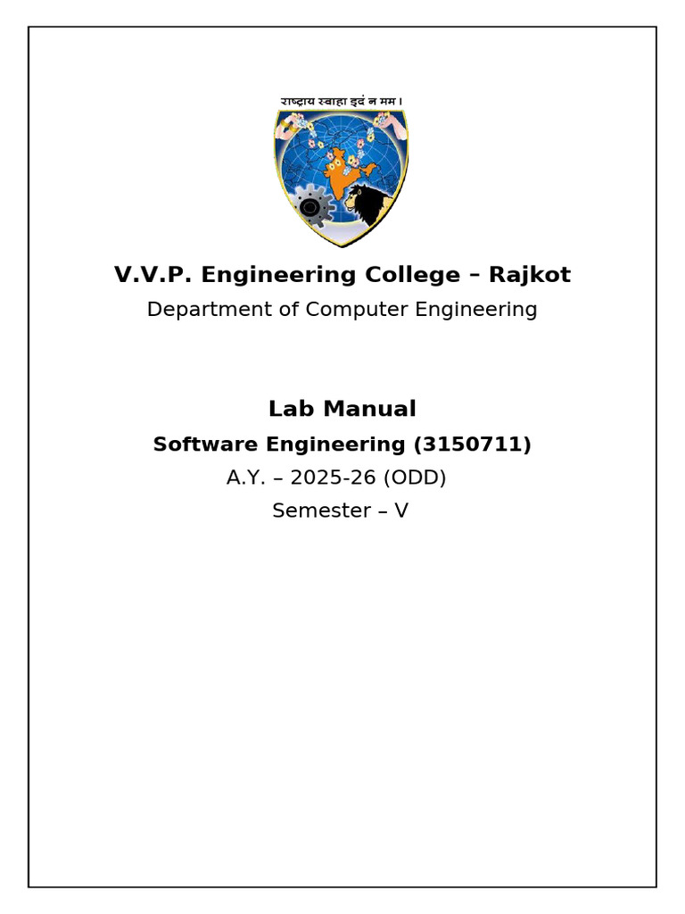 SE Lab Manual Sample Format | PDF | Use Case | Unified Modeling Language
