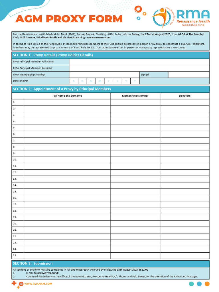 2025 AGM Proxy Form v1 | PDF