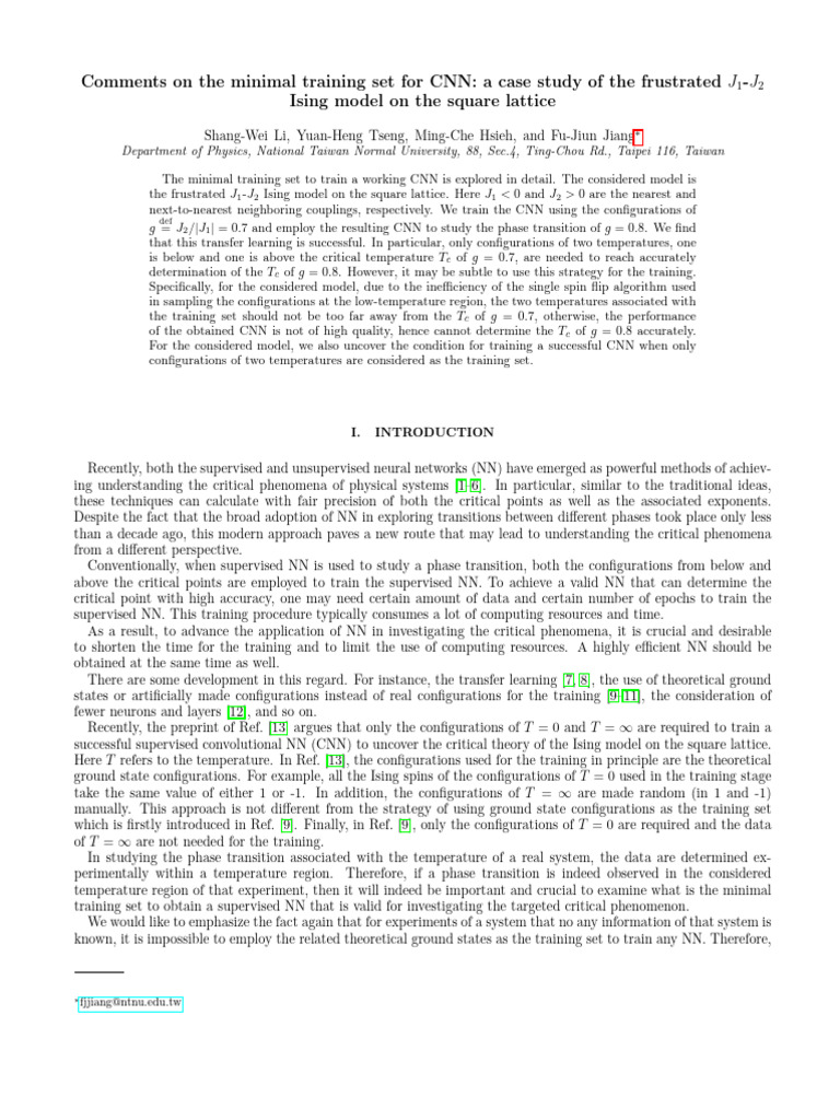 Mini Train Set CNN | PDF | Phase Transition | Temperature