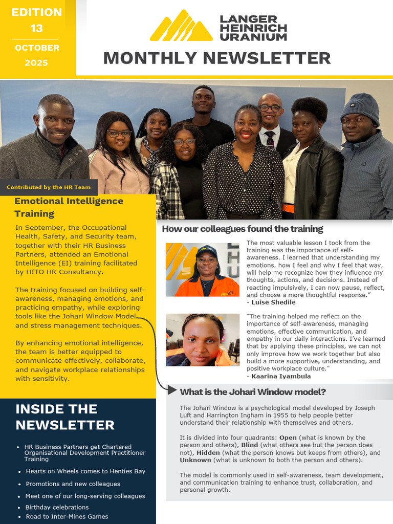 LHU Newsletter - Thirteenth Edition | PDF | Emotional Intelligence ...