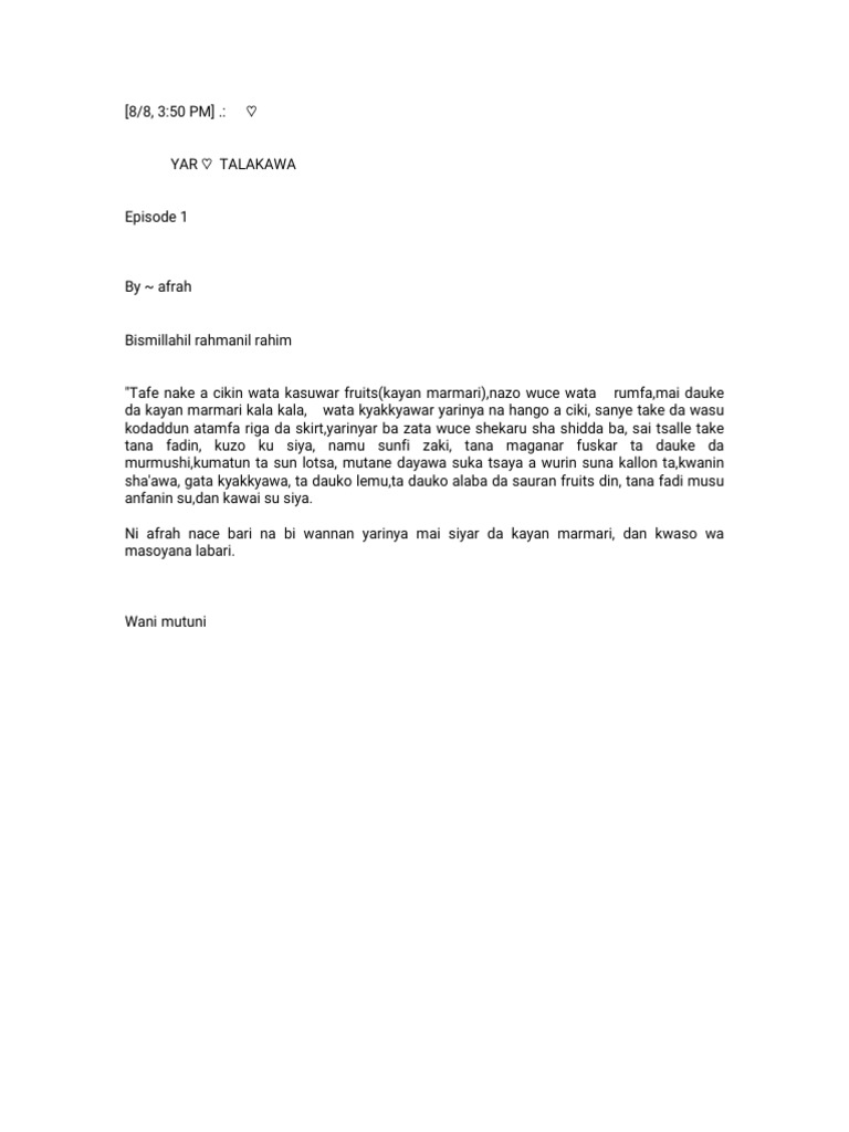 Yar Talakawa Complete | PDF