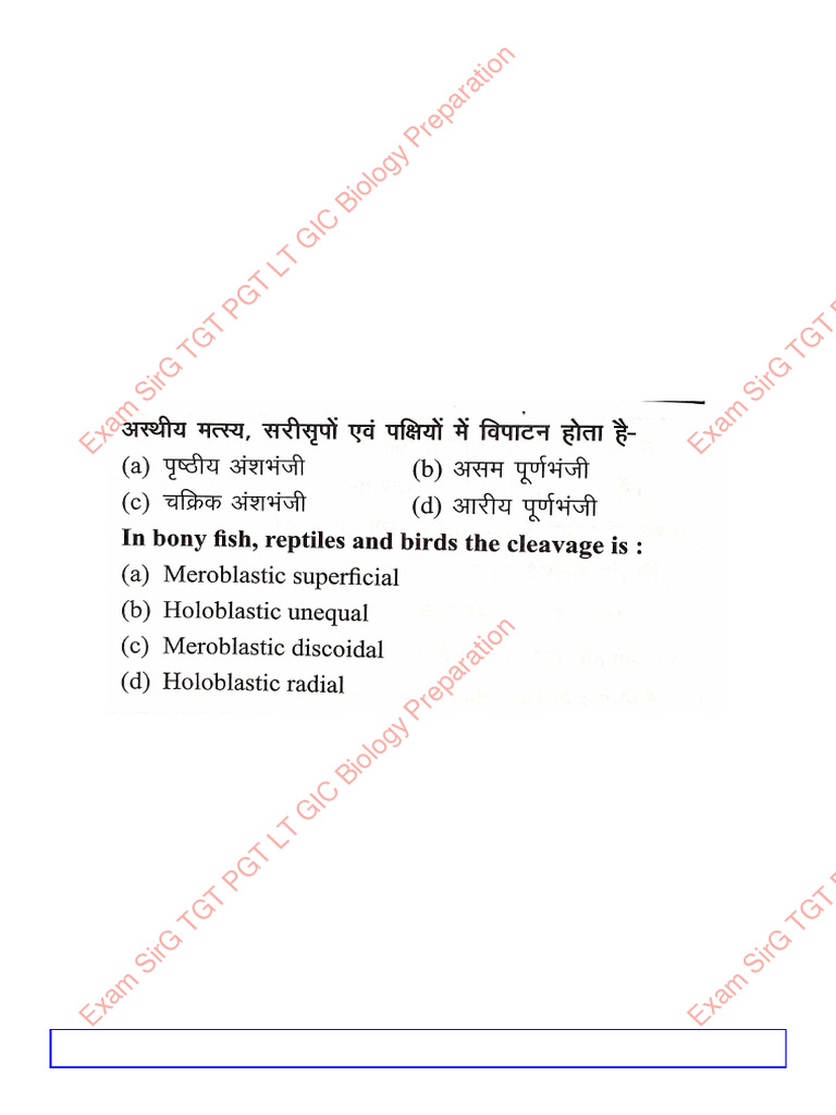 Embryology MCQ | PDF