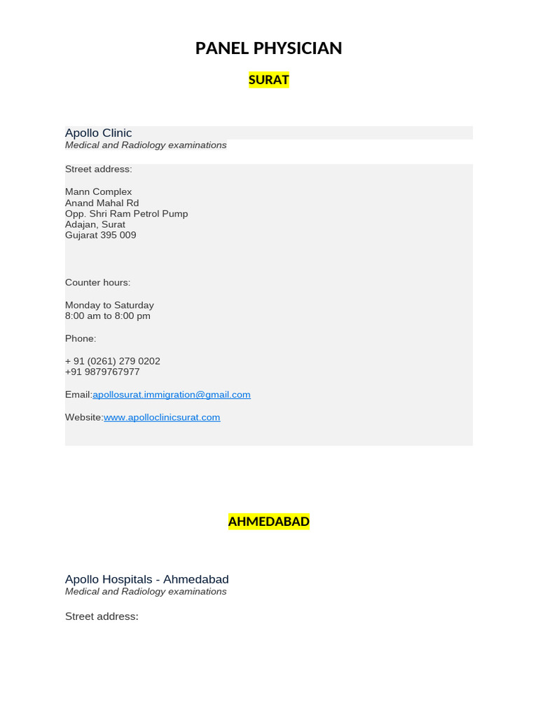 Panel Physician For Australia | PDF