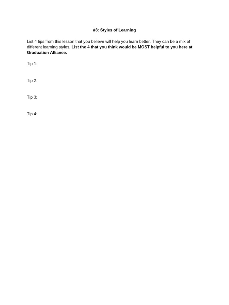 Learning Styles | PDF