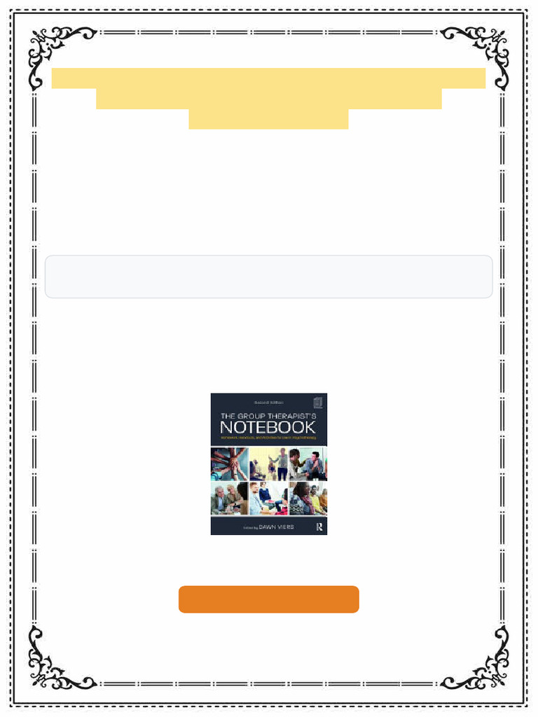 The Group Therapist s Notebook Homework Handouts and Activities for Use ...