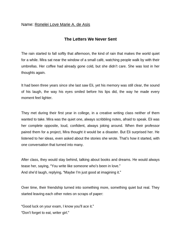 Creative Writing Story | PDF