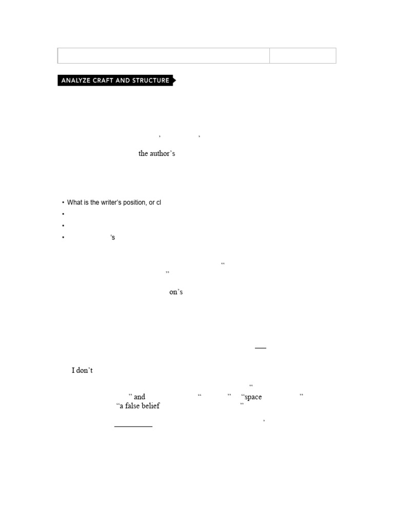 Analyze Craft and Structure - Evaluate Argument and Claims PDF | PDF ...