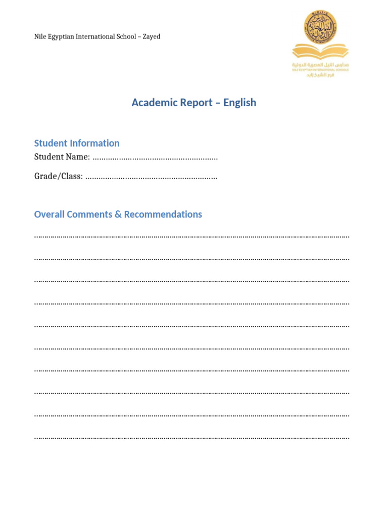 Academic Report Student (1) | PDF