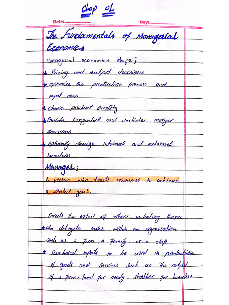 Manegerial Economics Notes | PDF