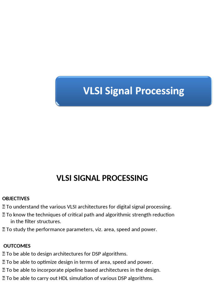 35-vlsi | PDF | Digital Signal Processing | Digital Signal Processor