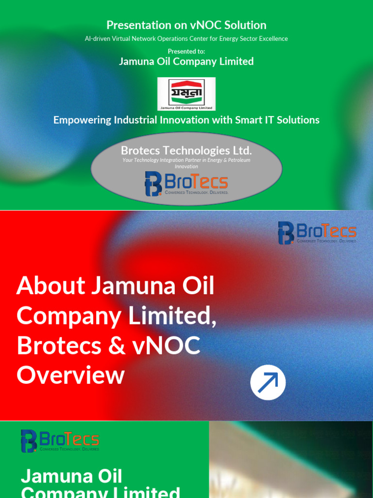 VNOC Presentation For Jamuna Oil | PDF | Cloud Computing | Internet Of Things