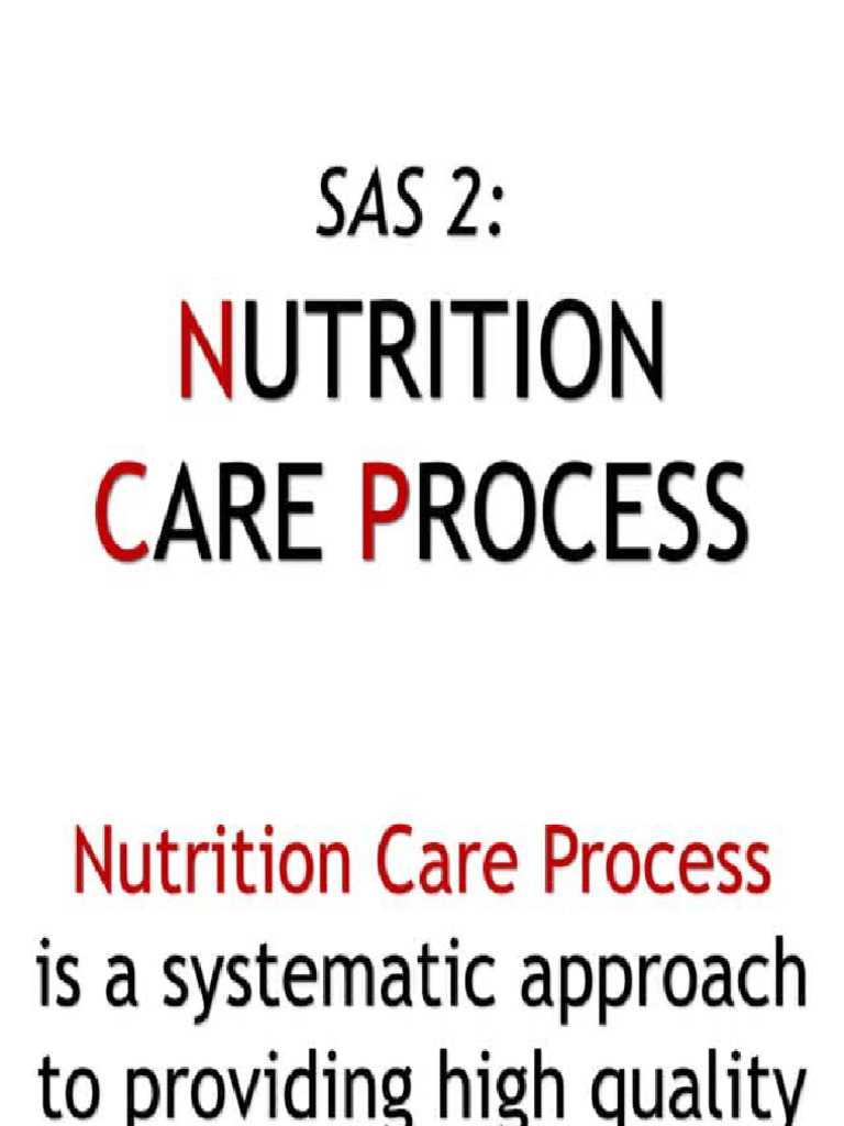 Nutrition Care Process | PDF
