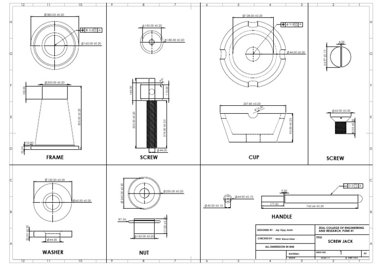 Jay Screw Jack Part Assembly | PDF | Metalworking