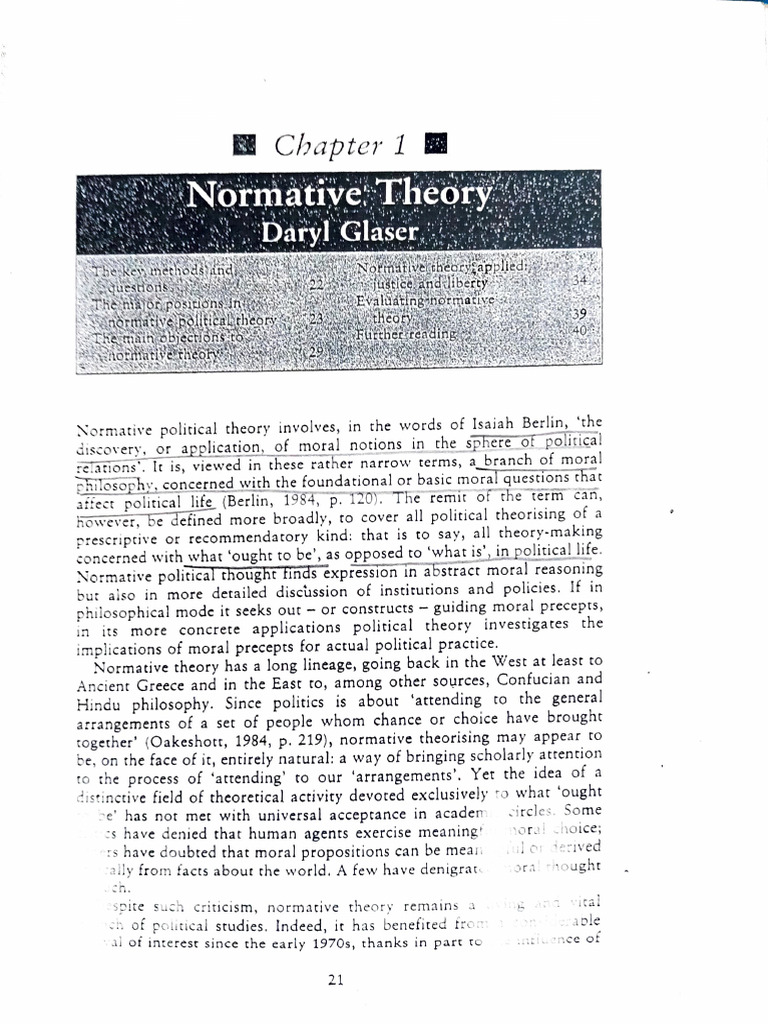 Normative Theory | PDF | Utilitarianism | Theory