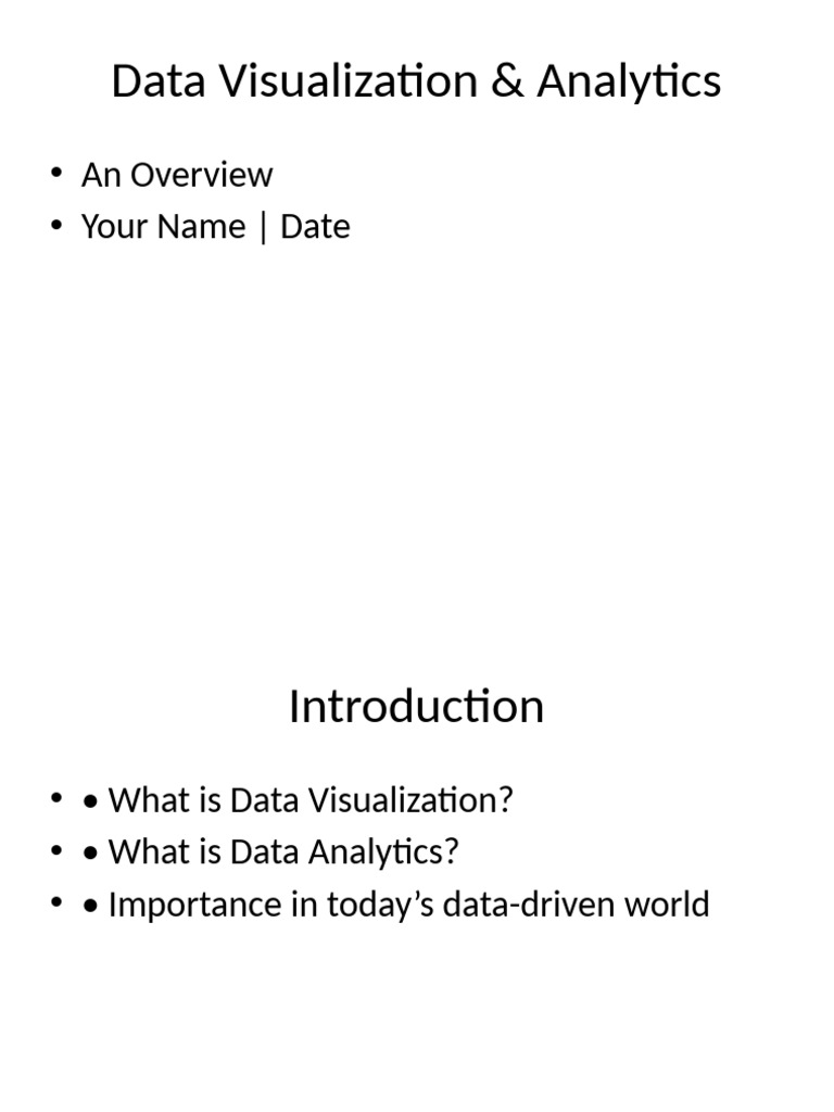Data Visualization and Analytics Guide | PDF