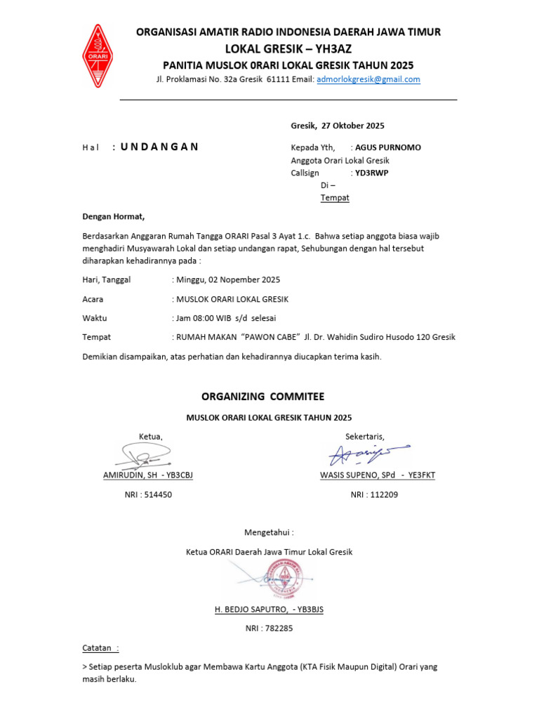 YD3RWP Agus Purnomo | PDF