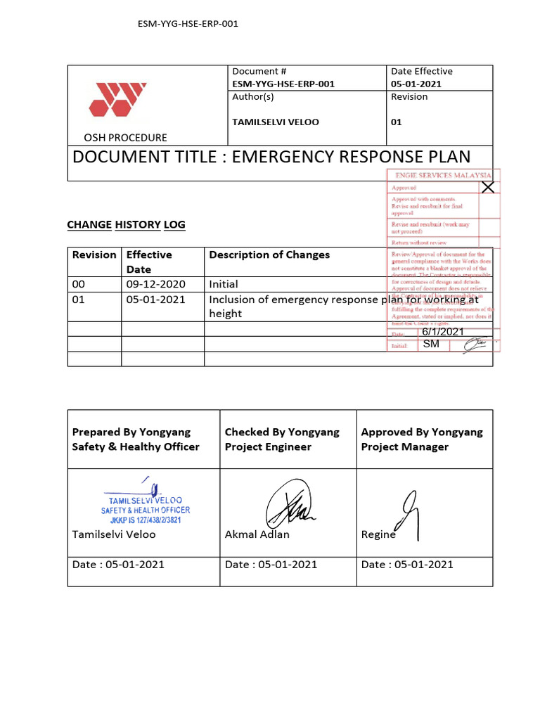 Esm Yyg Hse Erp 001 AP 2 | PDF | Safety